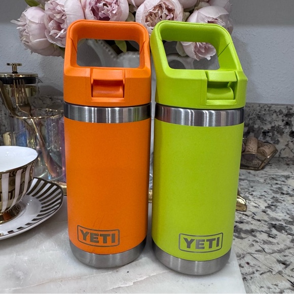Yeti | Other | 2 Yeti Bright Orange And Lime Green Bottles | Poshmark